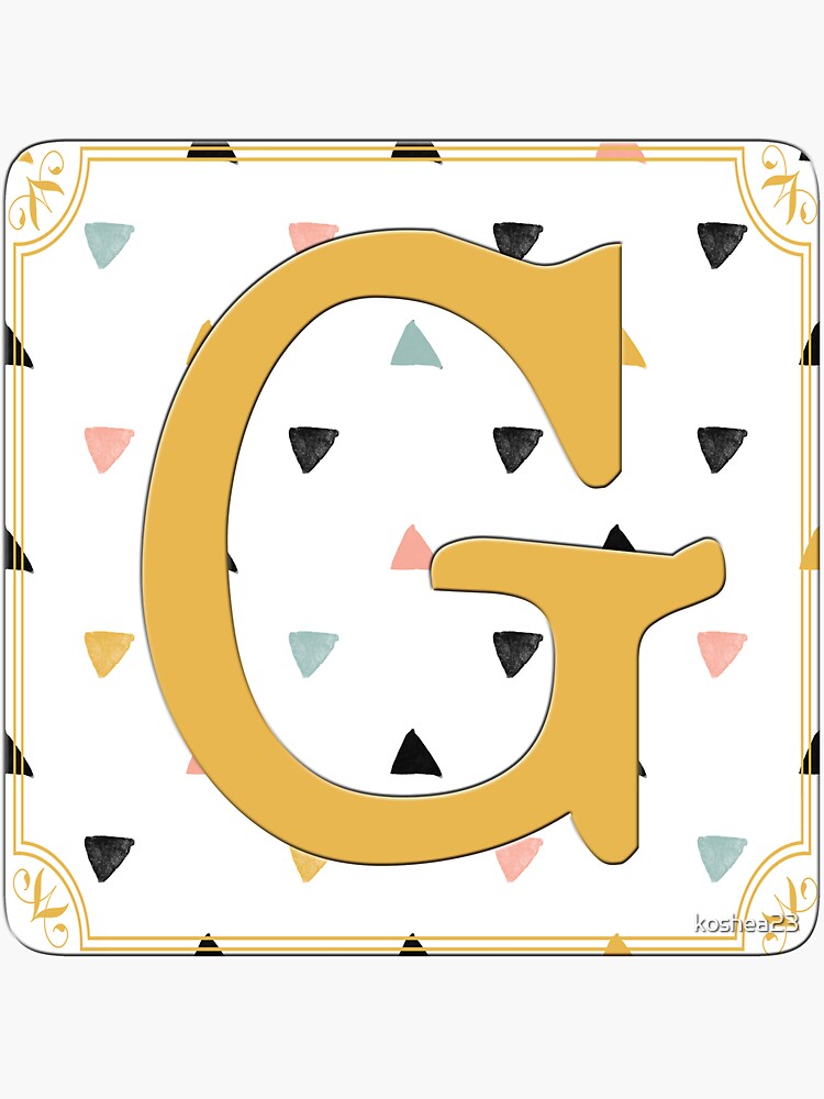 "Initial G - Letter G" Sticker for Sale by koshea23 | Redbubble