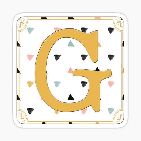 "Initial G - Letter G" Sticker for Sale by koshea23 | Redbubble