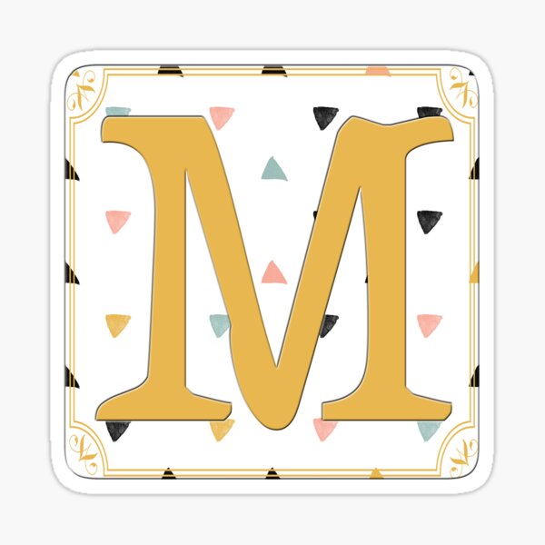 "Initial M - Letter M" Sticker for Sale by koshea23 | Redbubble