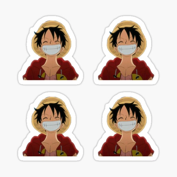 Luffy Smiling One Piece Pack Sticker For Sale By Workarta Redbubble