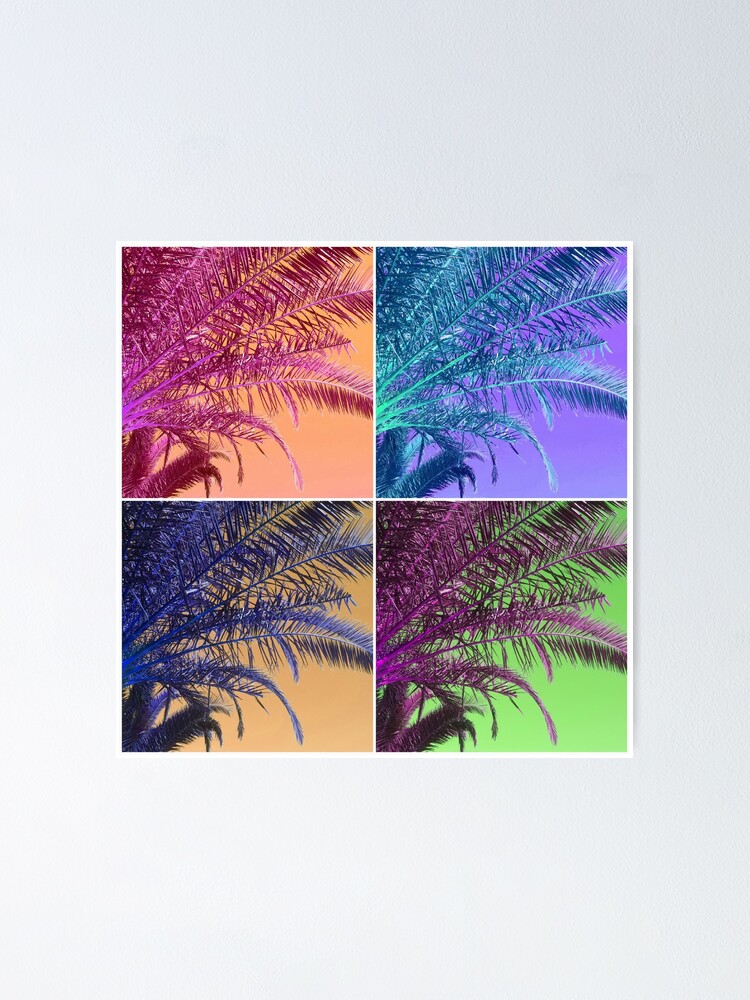 "Bright Palm Tree Collage" Poster by HANpicked27 | Redbubble