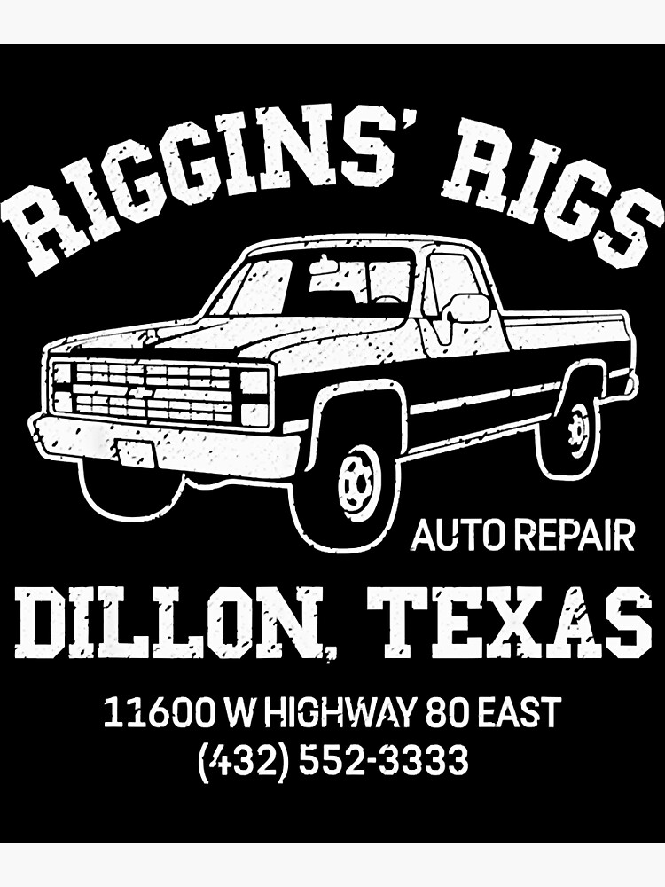 "Dillon Texas Football Fan Auto Repair Riggins Rigs" Fotodruck von ...