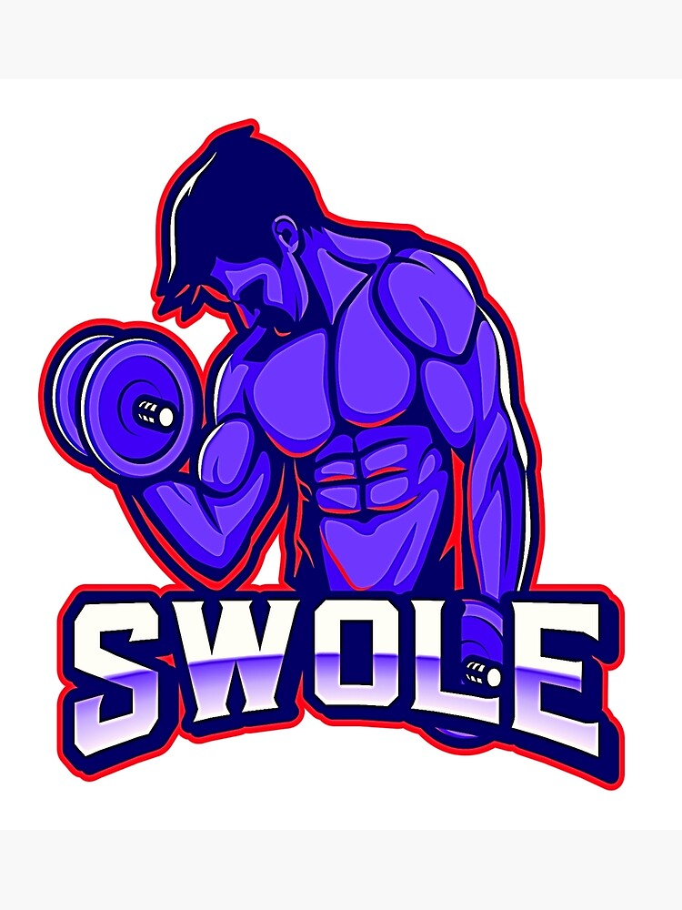 "Swole Curls Gym" Poster for Sale by Rorulent | Redbubble