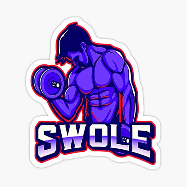 "Swole Curls Gym" Sticker for Sale by Rorulent | Redbubble