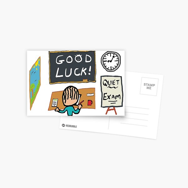 "Good Luck Exams" Postcard for Sale by Mark-Ewbie | Redbubble