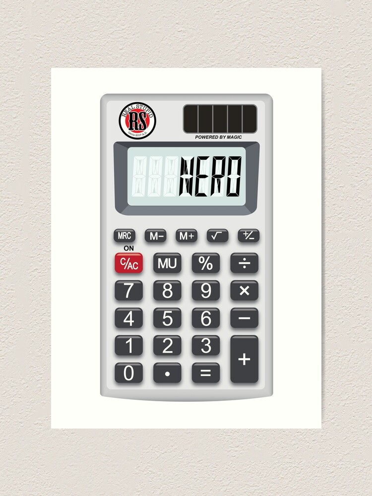 "NERD Calculator" Art Print by Real-Stupid-Ts | Redbubble