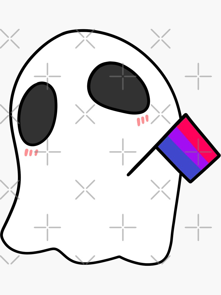 "Bisexual Ghost" Sticker for Sale by spadesir | Redbubble