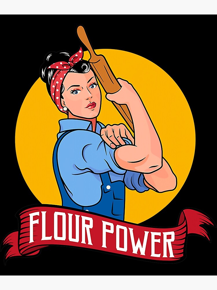 "Flour Power - Funny Baking & Pastry Baker - Baking Gift" Canvas Print ...