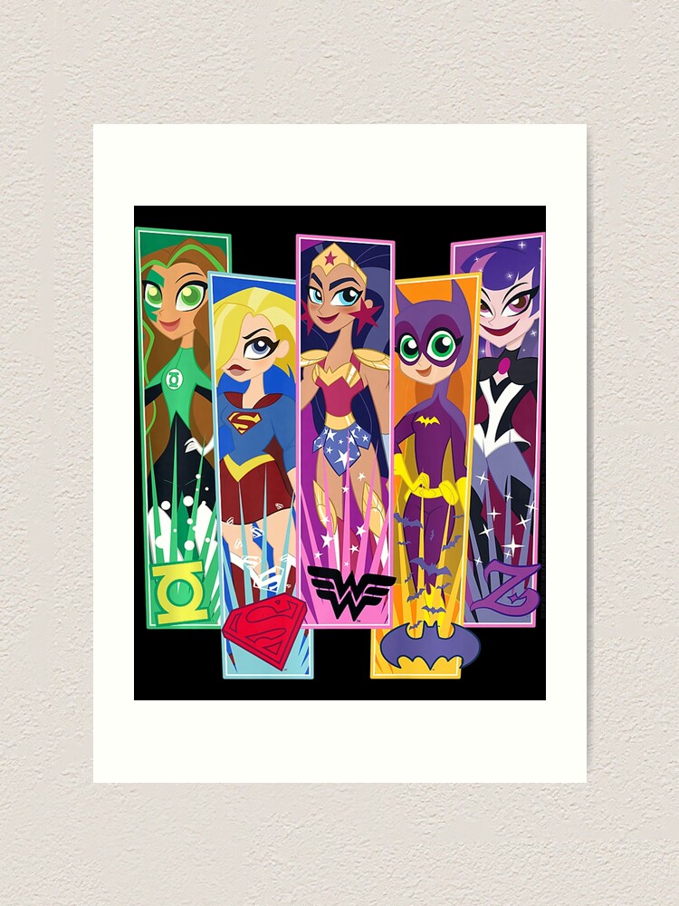 Dc Comics Super Hero Girls Character Panels Premium Art Print For