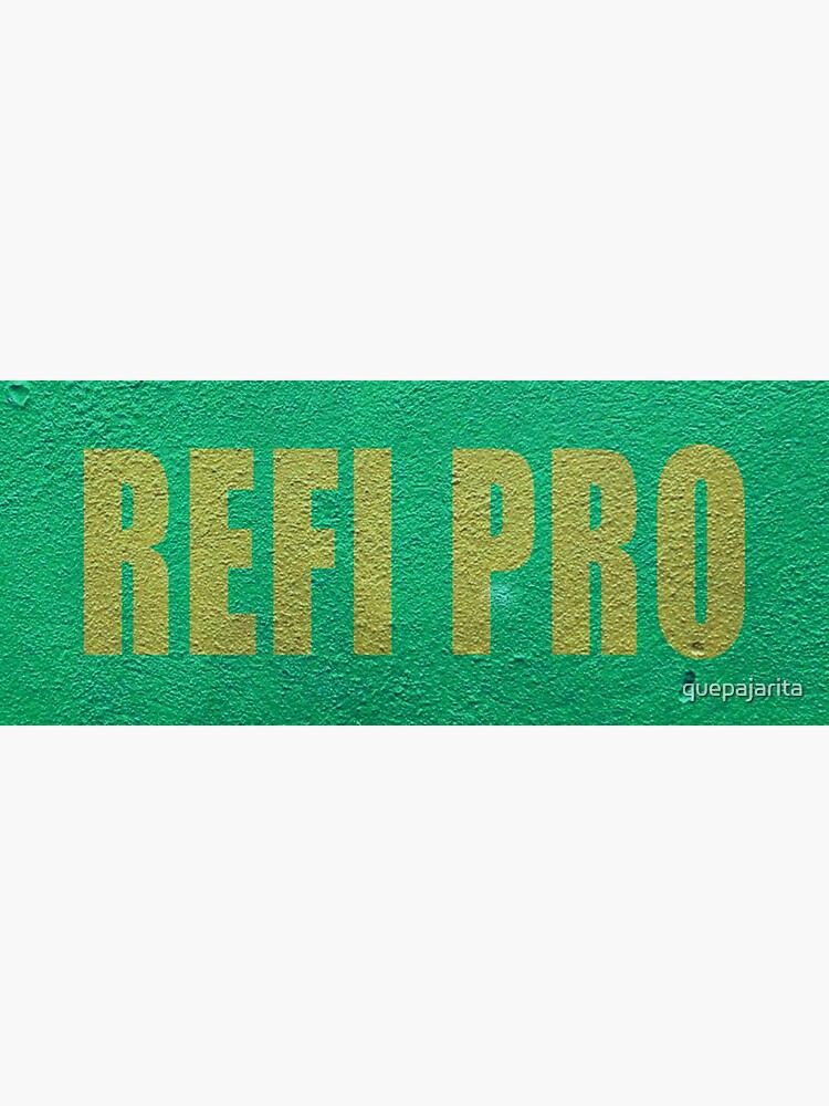 "ReFi Pro (Green and Yellow)" Sticker for Sale by quepajarita | Redbubble