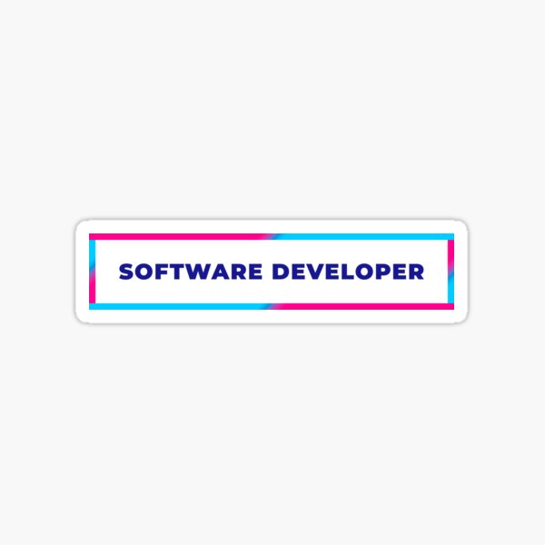 "Software Developer retro colorful frame" Sticker for Sale by SVPOD ...