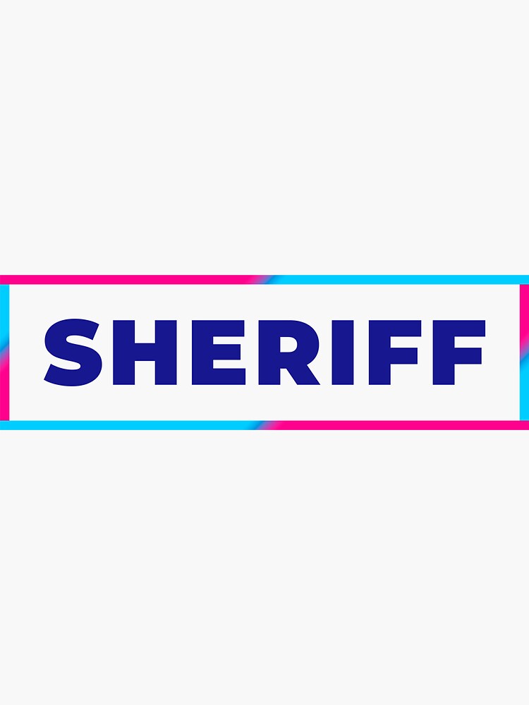 "Sheriff retro colorful frame" Sticker for Sale by SVPOD | Redbubble