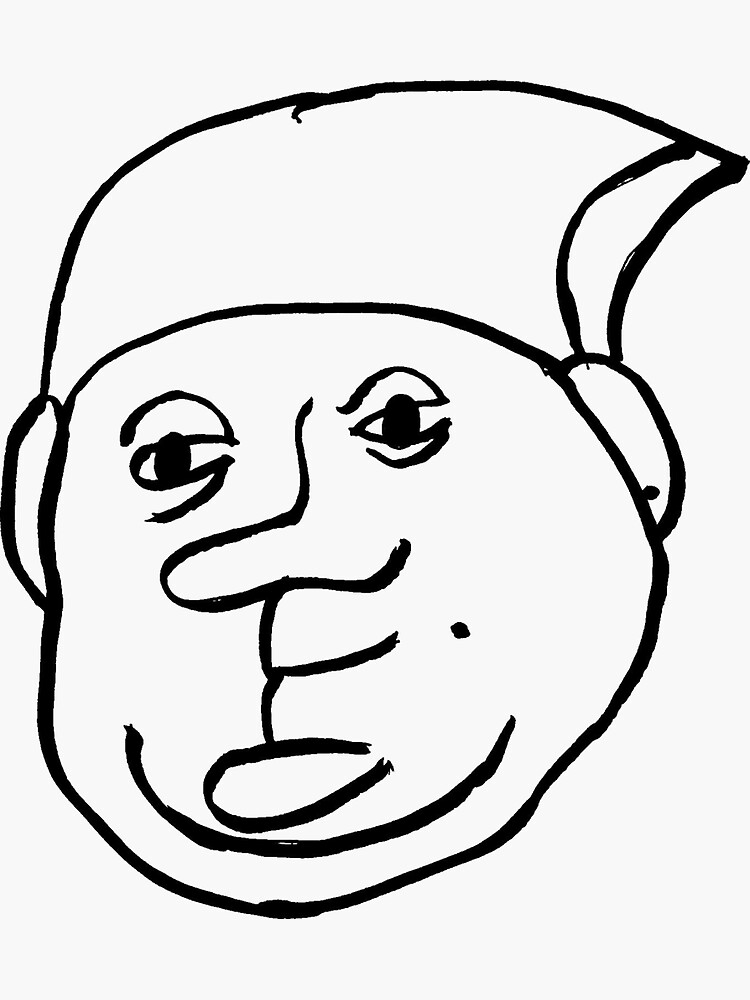 "dwarf face" Sticker for Sale by zettshop | Redbubble