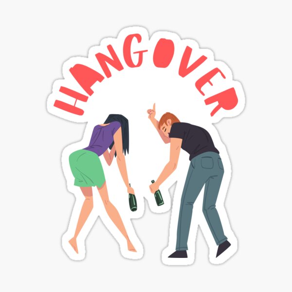 "HANGOVER" Sticker for Sale by aktk | Redbubble