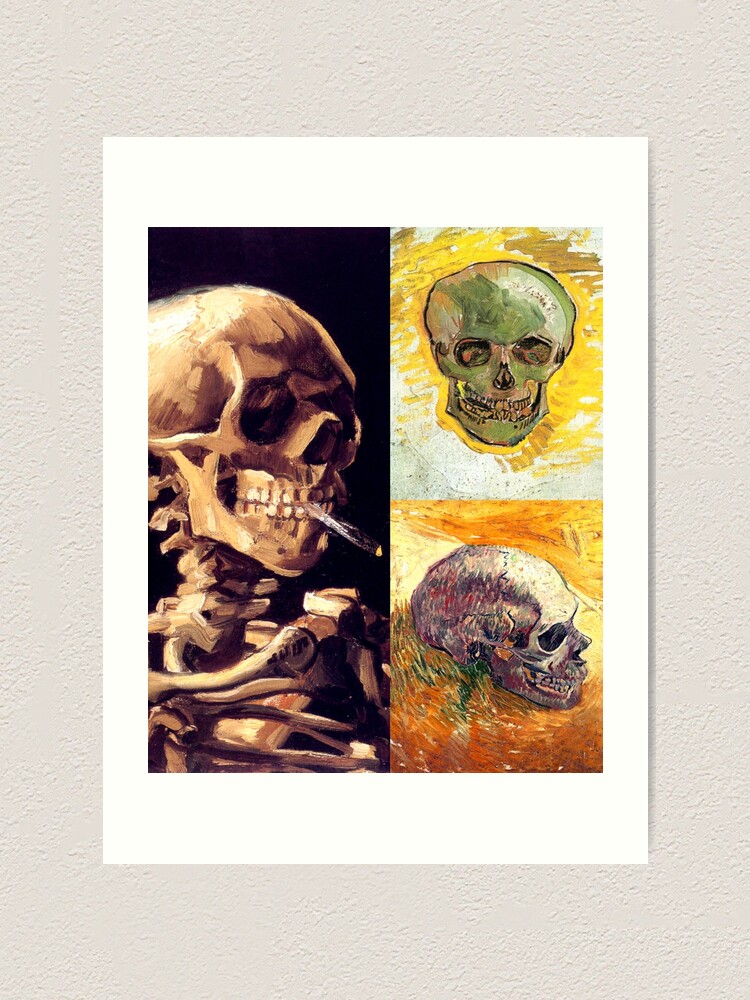 "Collage of famous Skull Impressionist paintings by Vincent Van Gogh ...