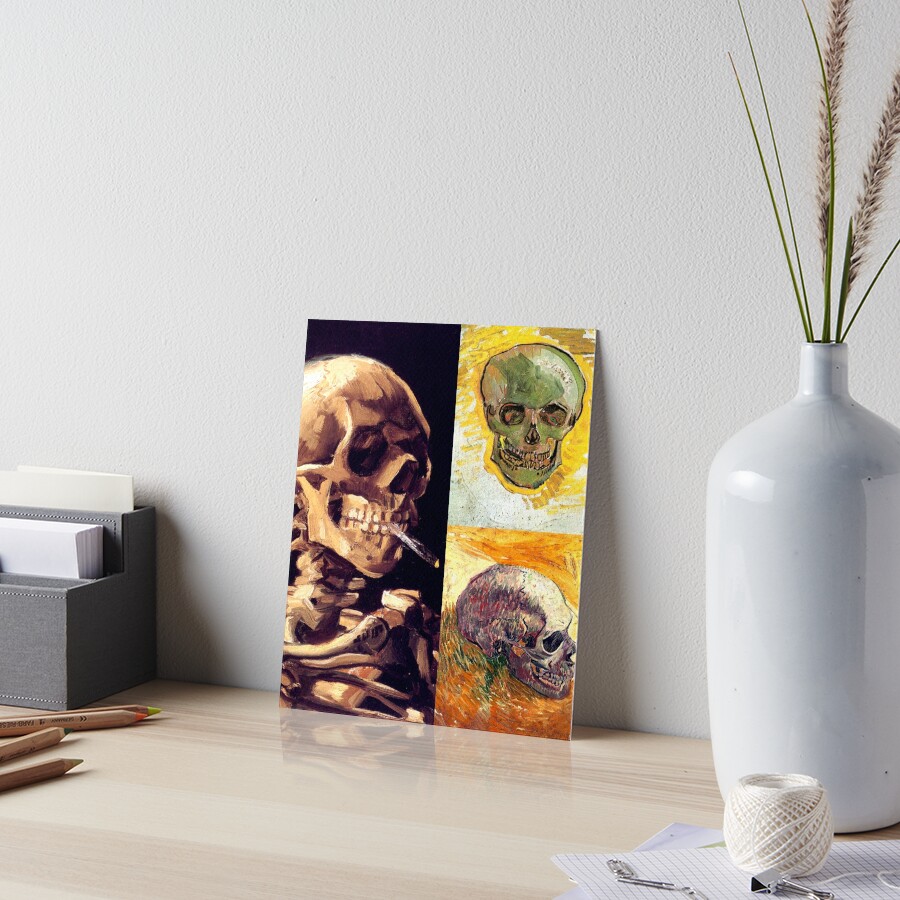 "Collage of famous Skull Impressionist paintings by Vincent Van Gogh ...