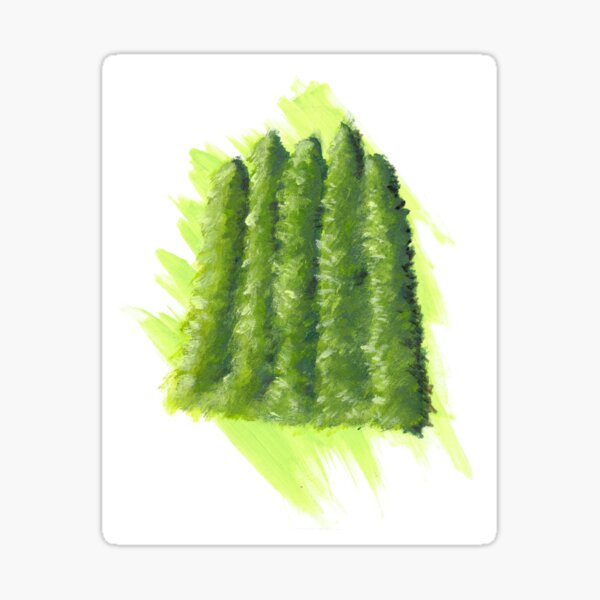 "Traditional Acrylic Juniper Trees Painting" Sticker for Sale by ...