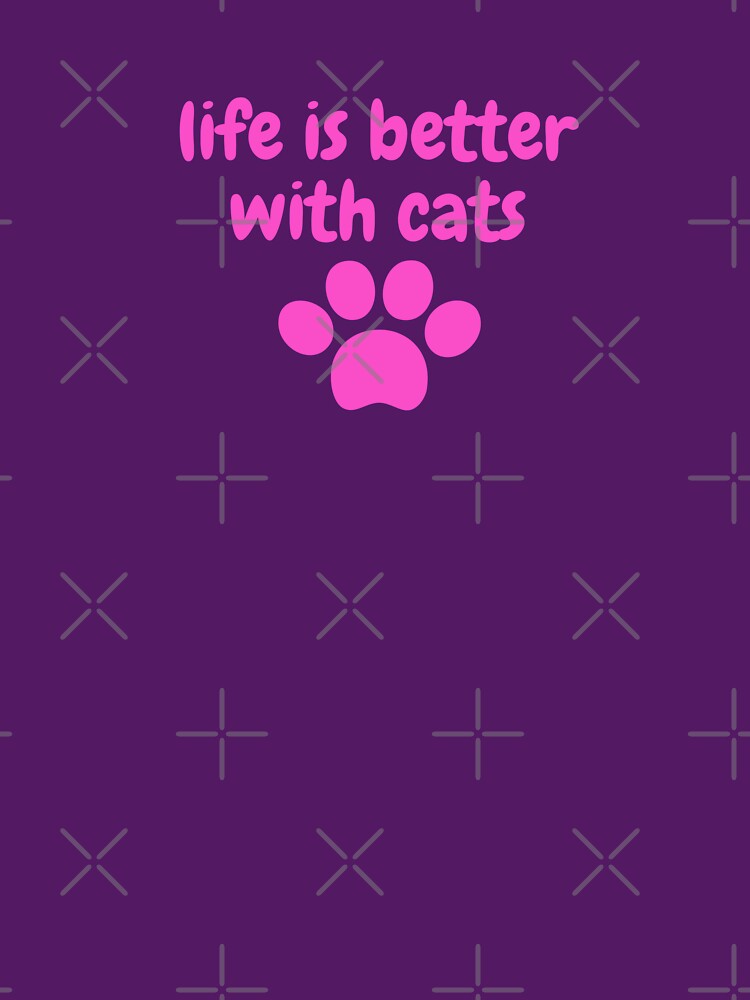 Life Is Life With Cute Pink Cats T-Shirts for Sale | Redbubble