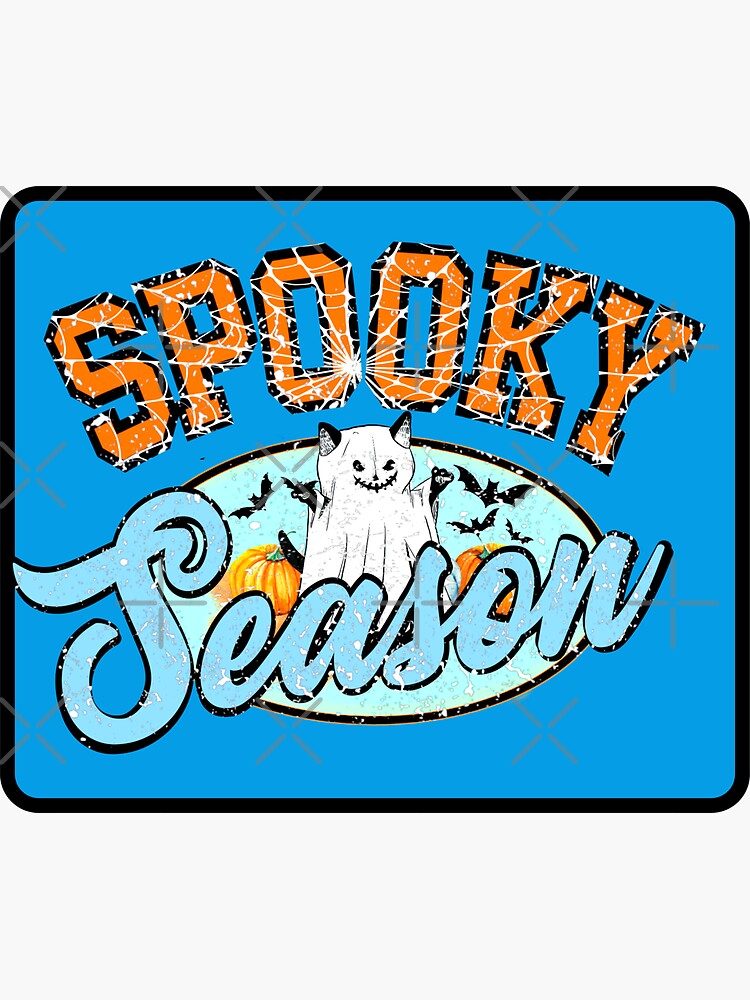 "Groovy ghost spooky season Retro Halloween creep it real" Sticker for ...