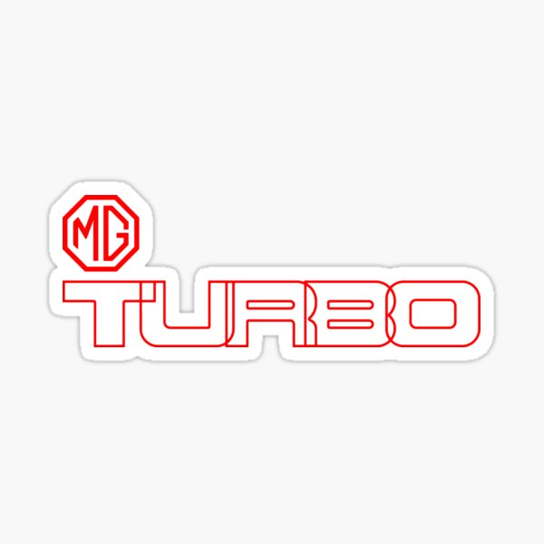 "MG TURBO" Sticker for Sale by CellularSong | Redbubble