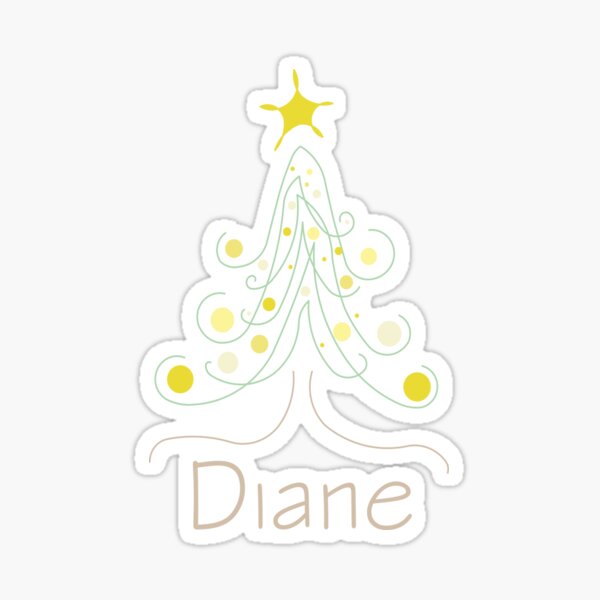 "Named Christmas Tree | Diane" Sticker for Sale by LoveNames87 | Redbubble