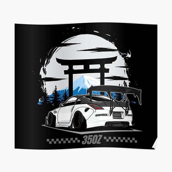 "JDM Z33 350z Fairlady Z Mt.Fuji Drift Graphic" Poster for Sale by ...