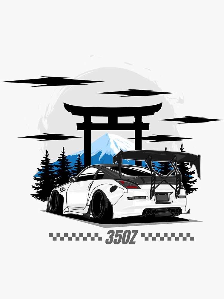 "JDM Z33 350z Fairlady Z Mt.Fuji Drift Graphic" Sticker for Sale by ...