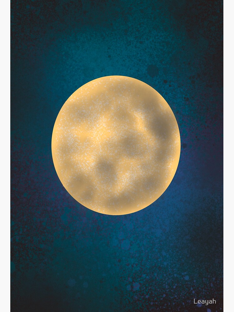 "Full Moon Artwork" Sticker for Sale by Leayah | Redbubble