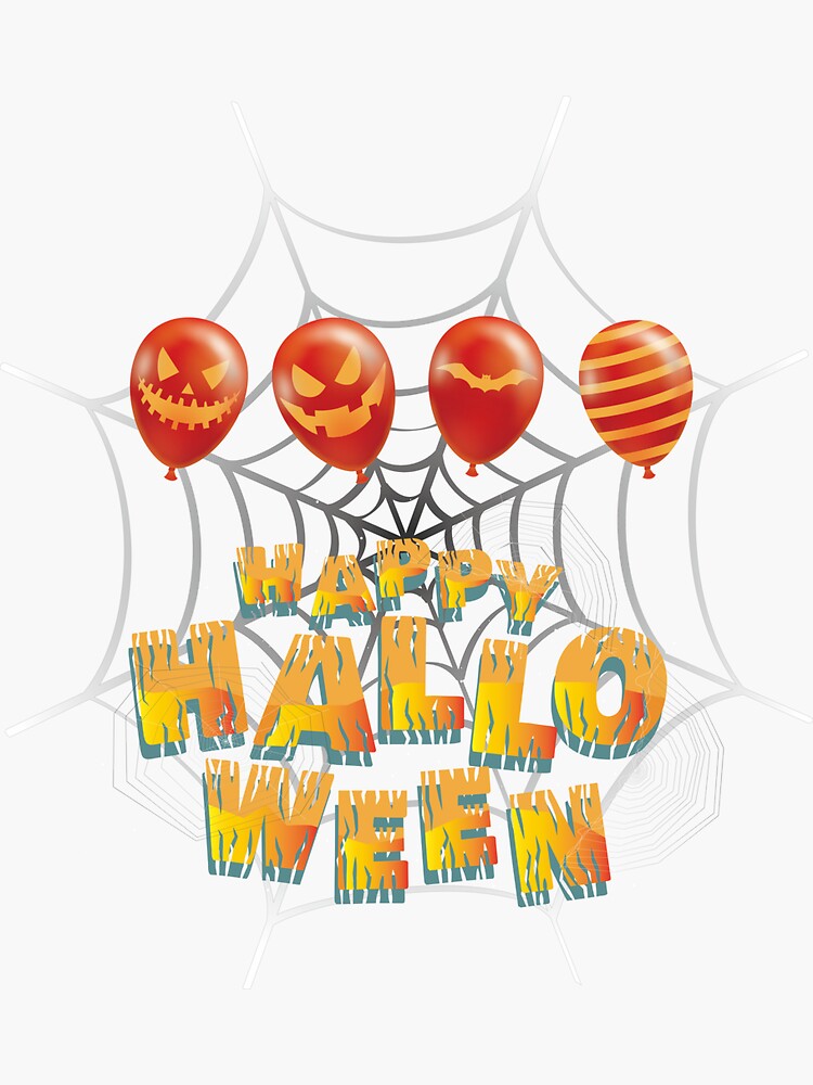 "Happy Halloween-Ghost foot balloon" Sticker for Sale by wanntracyw ...