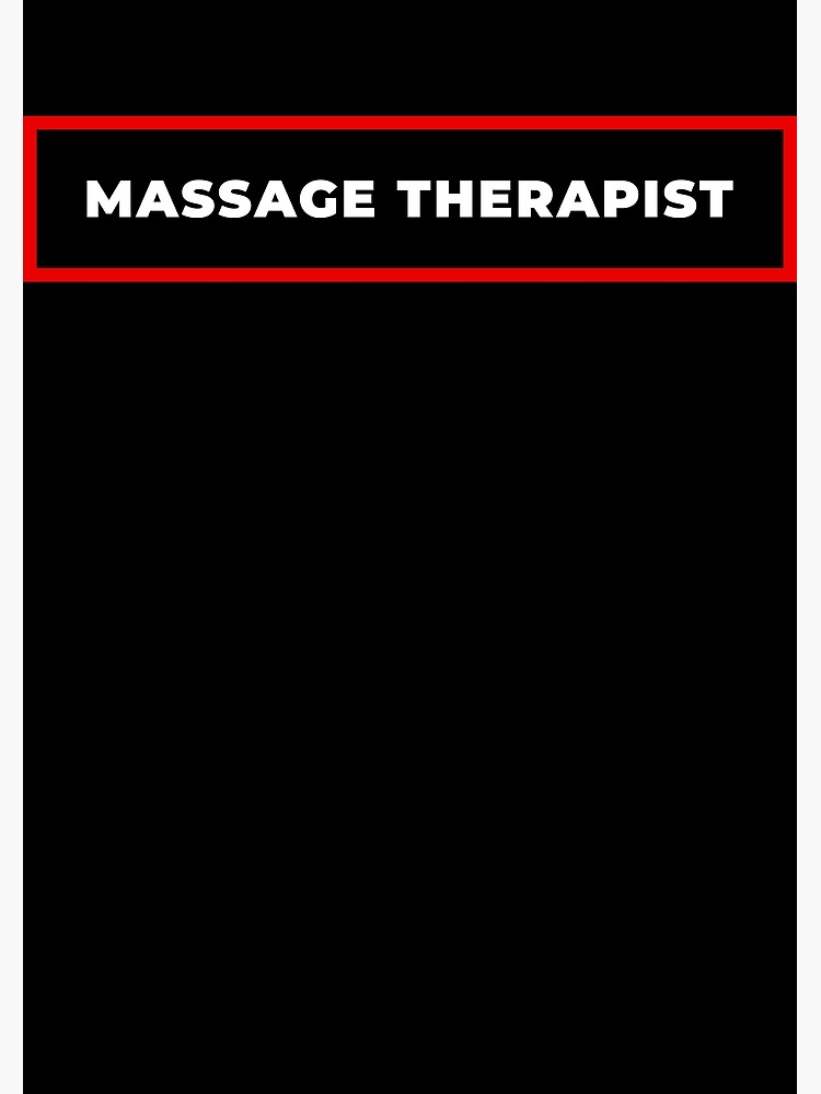 "Massage Therapist red frame" Poster for Sale by SVPOD | Redbubble