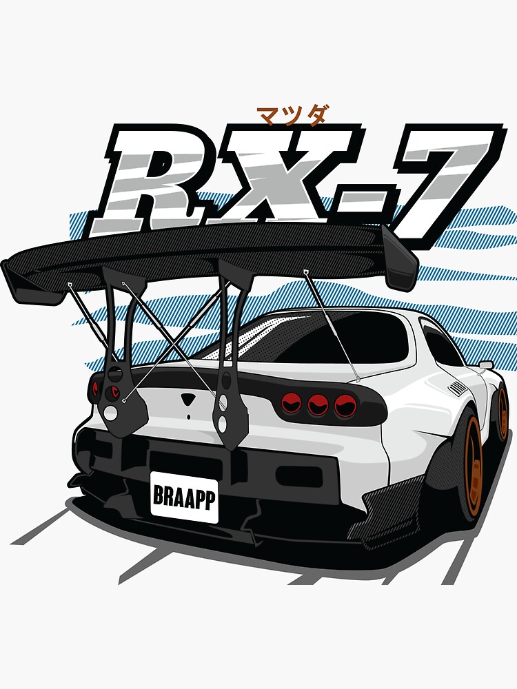 "RX7 FD 13B Rotary Turbo Drift Style" Sticker for Sale by ...