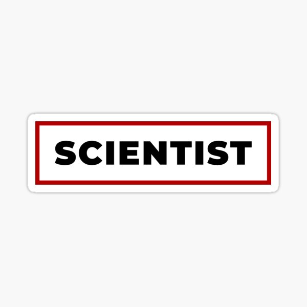 "Scientist with red frame" Sticker for Sale by SVPOD | Redbubble