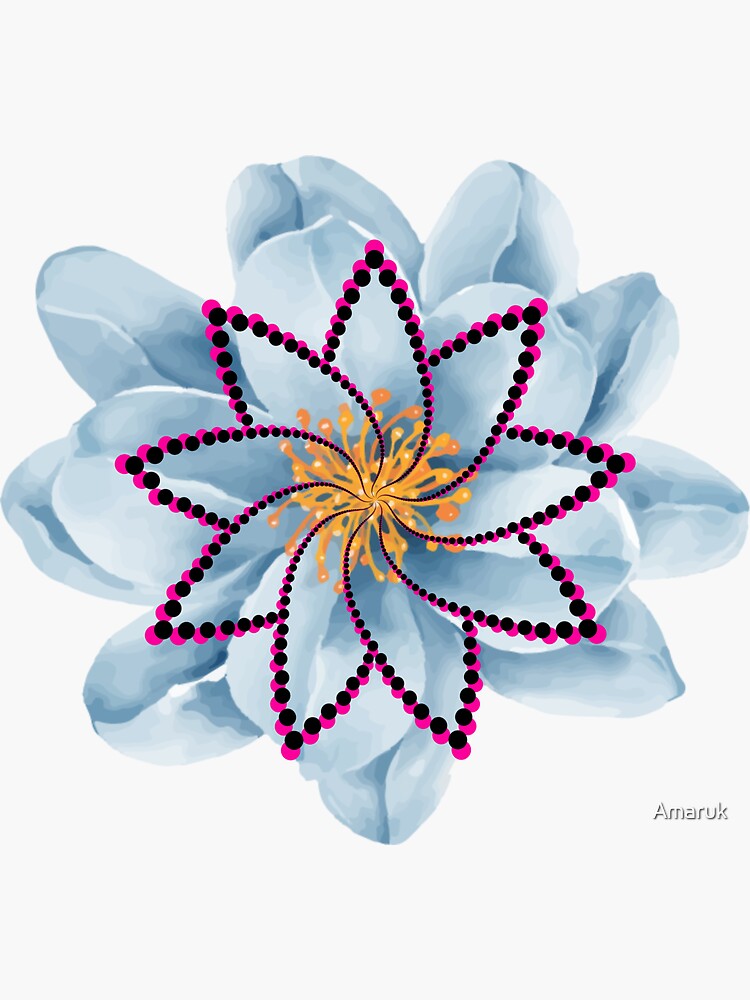 "dotted flowers " Sticker for Sale by Amaruk | Redbubble