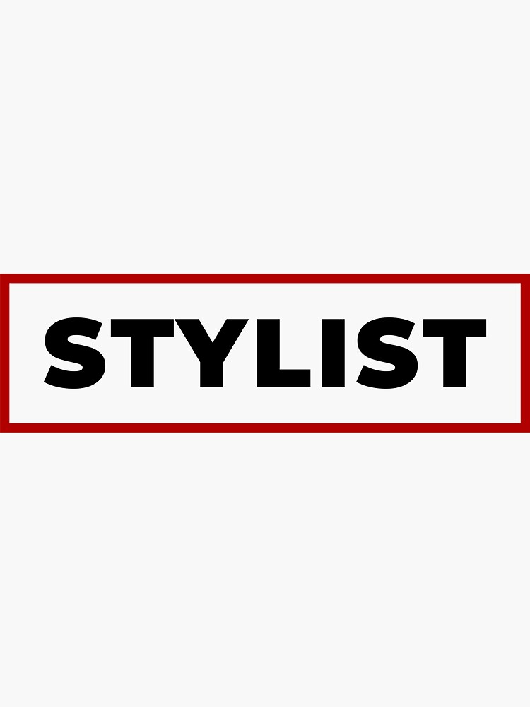 "Stylist with red frame" Sticker for Sale by SVPOD | Redbubble