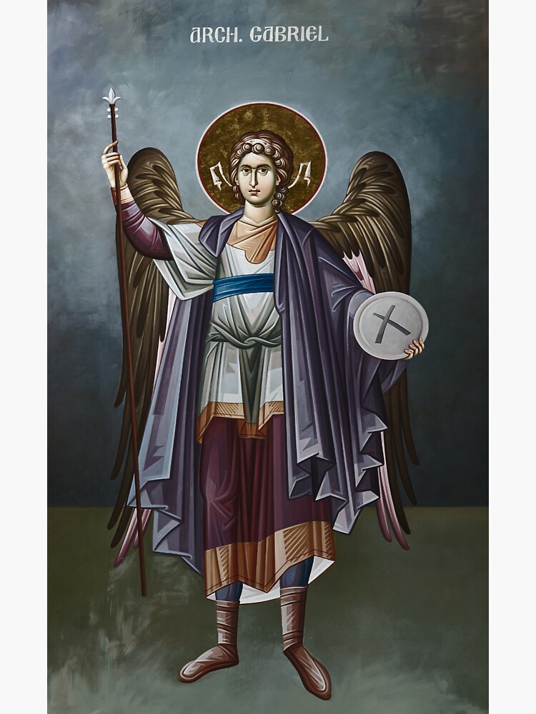 "Archangel Gabriel strength of God" Sticker for Sale by Markiiii ...