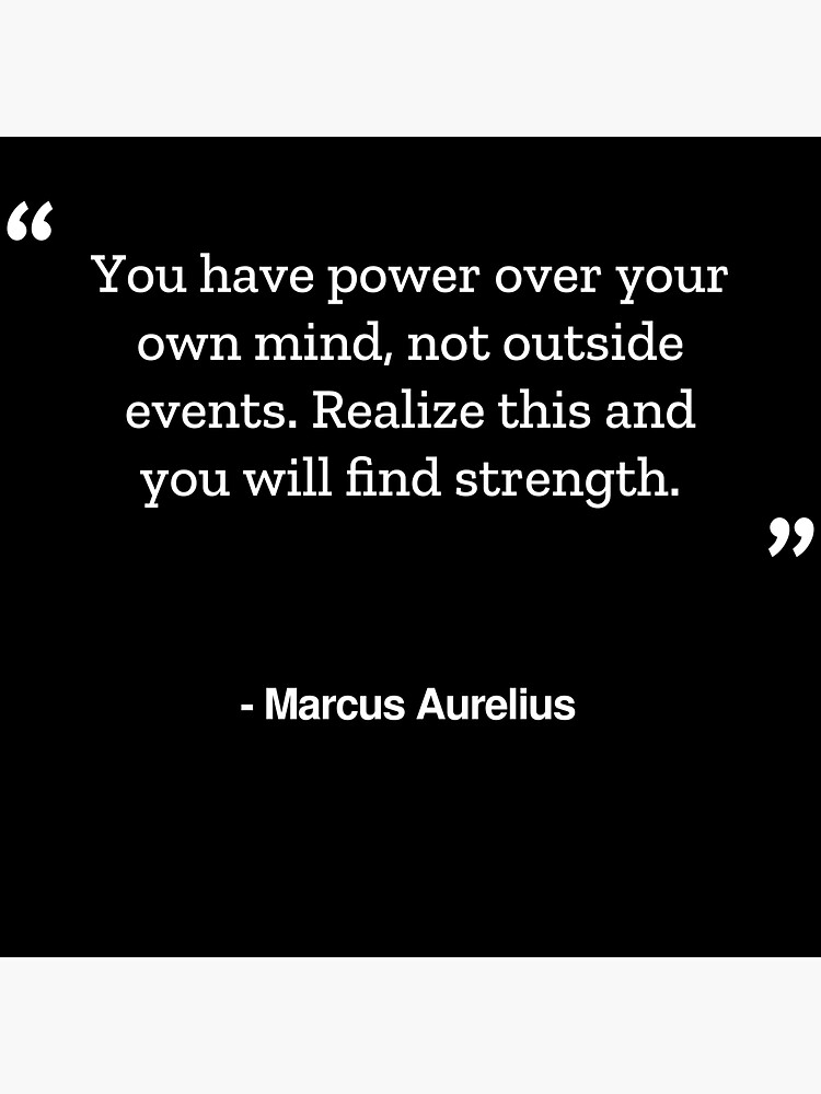 "Marcus Aurelius - you have power over your own mind..." Sticker for ...