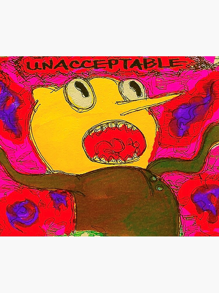 "Unacceptable" Sticker for Sale by NostalgiacNT | Redbubble