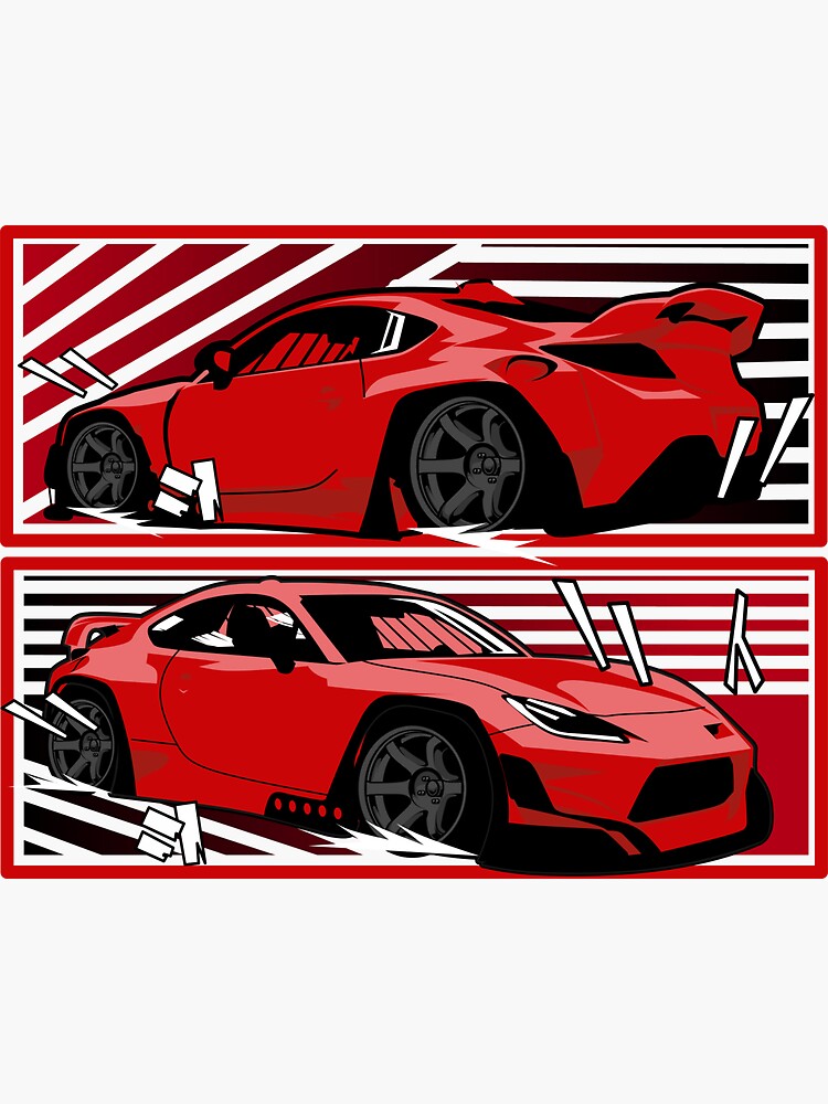 "JDM GR86 Widebody Drift Stance" Sticker for Sale by SakuraBsmDesign ...