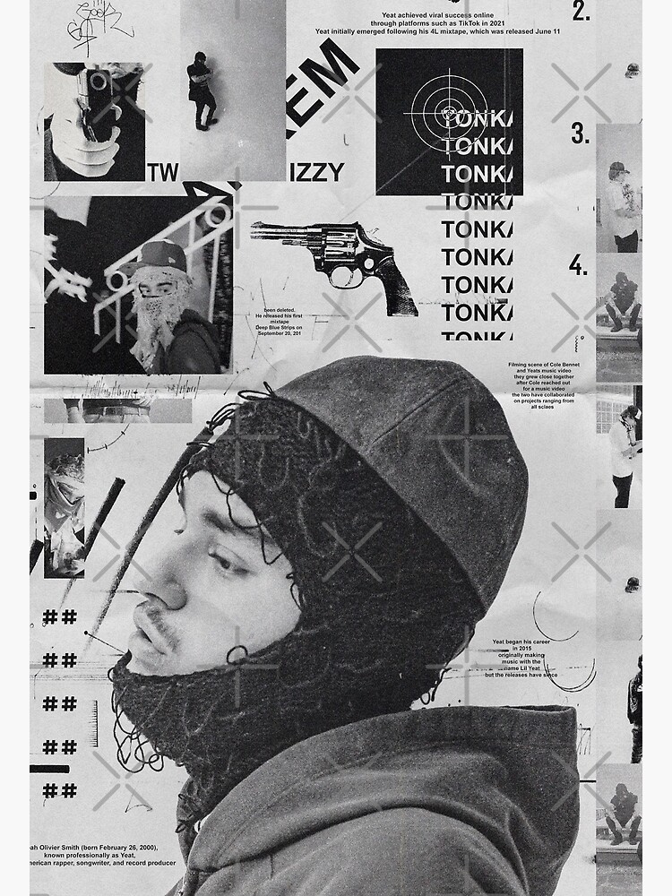 "Yeat Tonka Twizzy Retro Black And White Graphics" Poster for Sale by ...