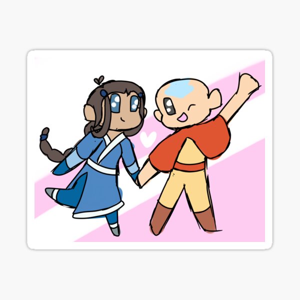 Aang X Katara Sticker For Sale By Bellygirl1902 Redbubble