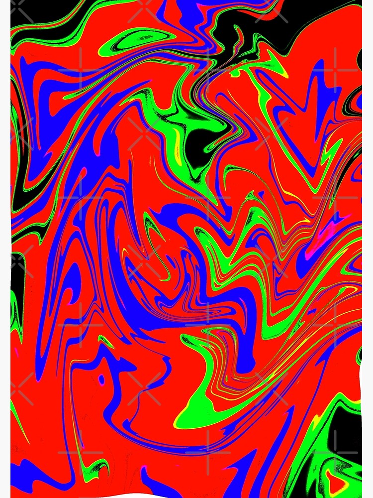 Póster «Pop Art Neon Pink Buzz eléctrico Marmoleado, Gradiente líquido ...