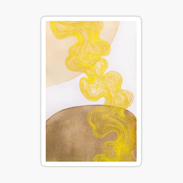 "Abstract Golden Swirly Bronze Line Art Traditionally painted with ...