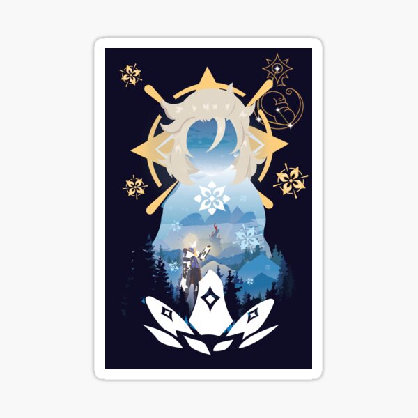 "Albedo Negative Space" Sticker for Sale by SwensonaDesigns | Redbubble