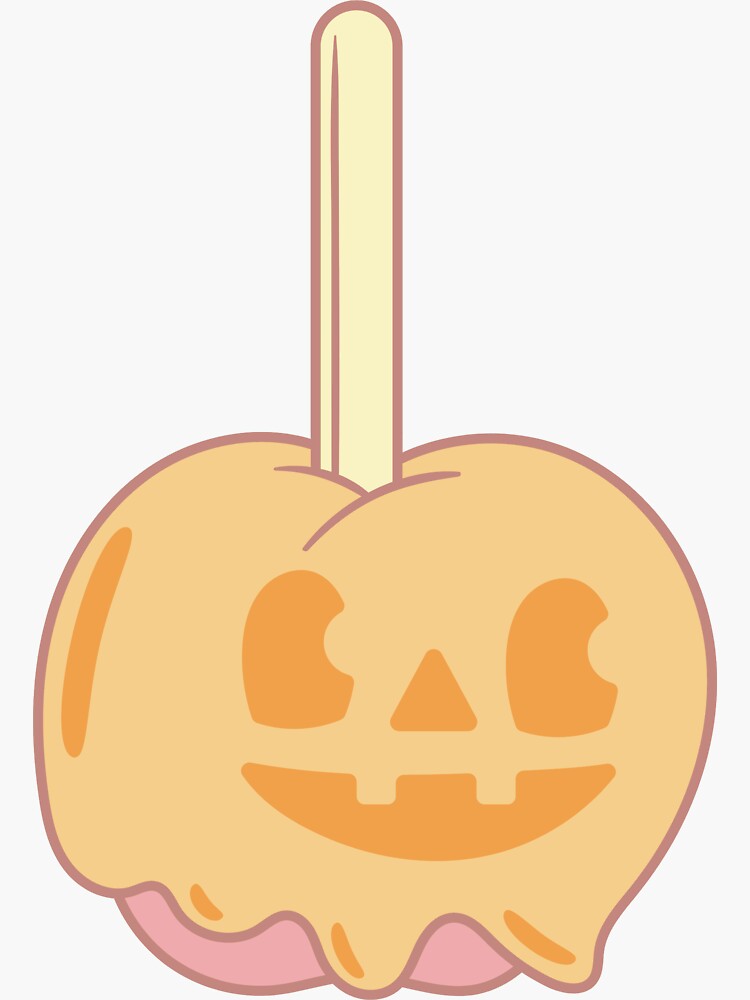 "Smiling Candy Apple Jack-O-lantern" Sticker for Sale by ShirtyFour ...
