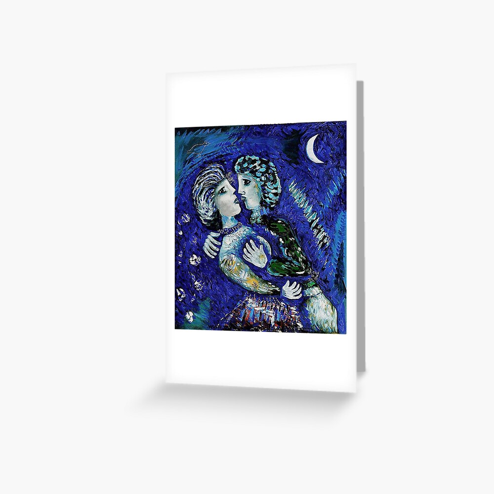 "marc chagall lovers with half moon" Greeting Card for Sale by ...