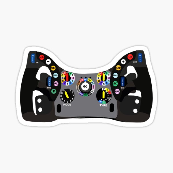 "F1 Steering Wheel" Sticker for Sale by FlodmanF1 | Redbubble