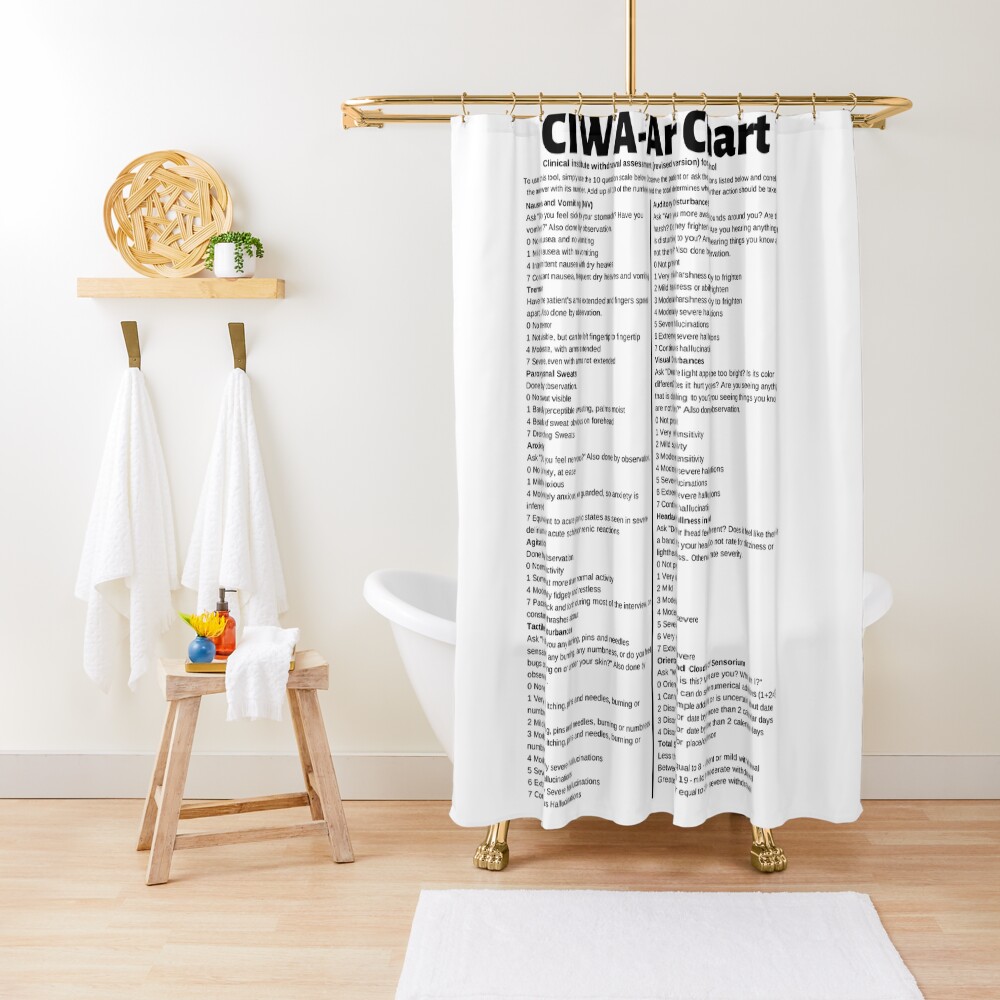 "Clinical Institute Withdrawal Assessment for Alcohol (CIWA-Ar) Chart ...