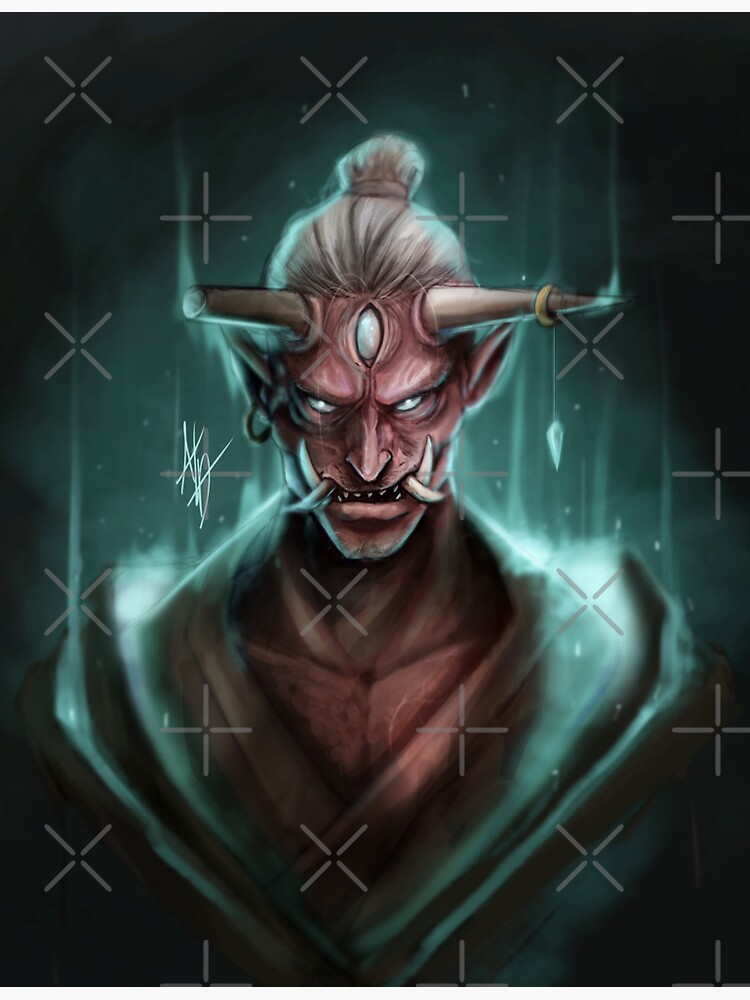 "Three-eyed Oni" Sticker for Sale by 893theartist | Redbubble