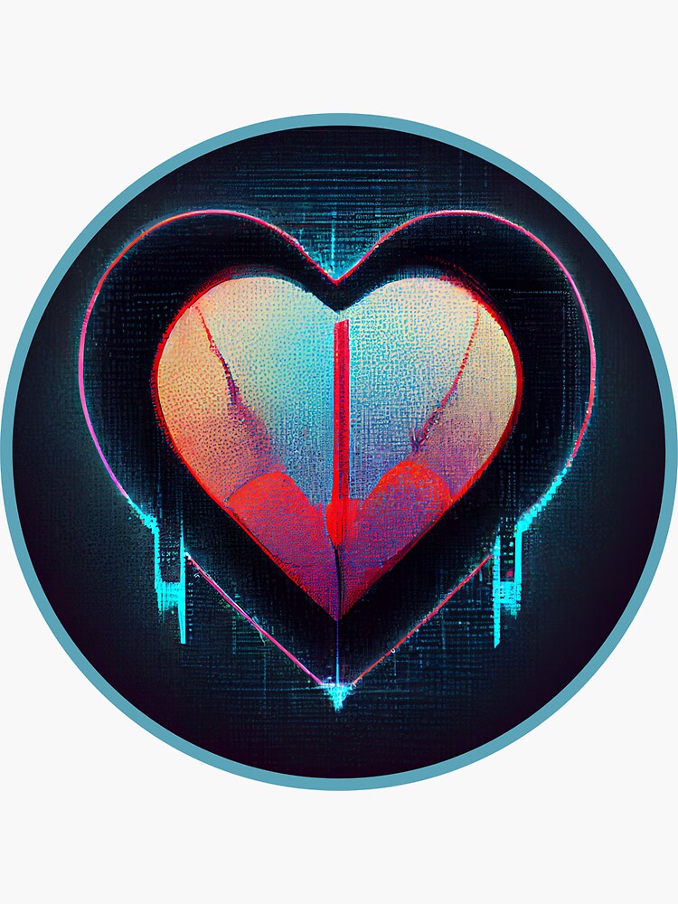 "Cyberpunk Heart" Sticker for Sale by BuraxisQuotes | Redbubble
