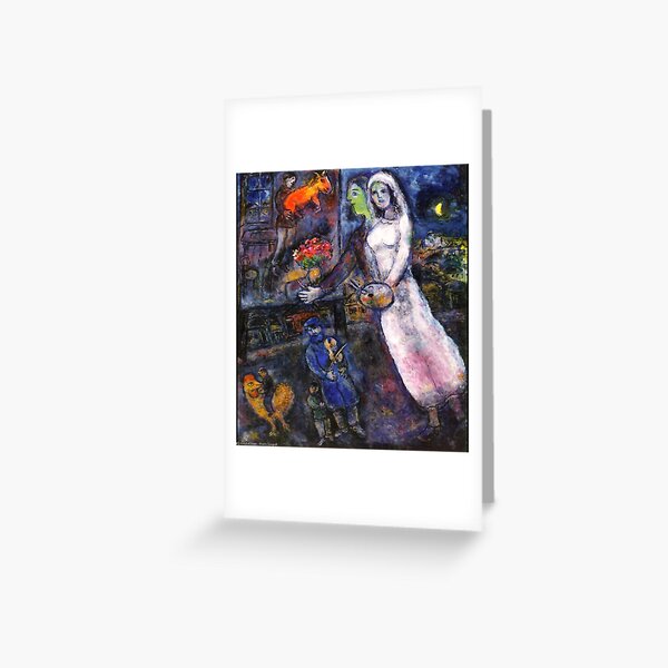 "Marc chagall Marc chagall newlyweds and violinist" Greeting Card for ...